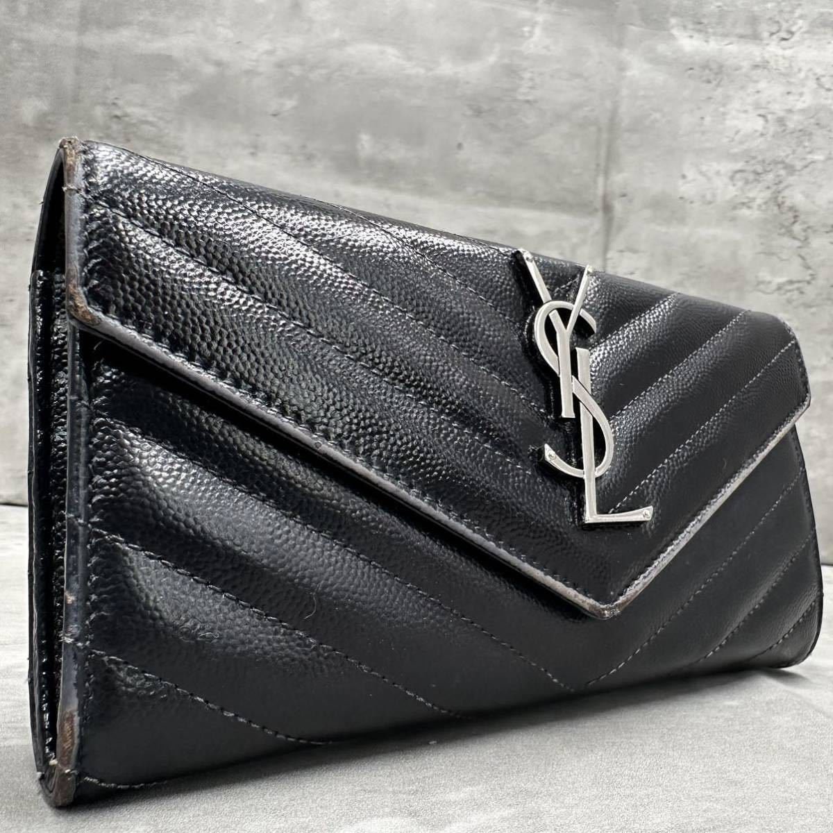 YSL Caviar Authentic Vintage Wallet. - Etsy