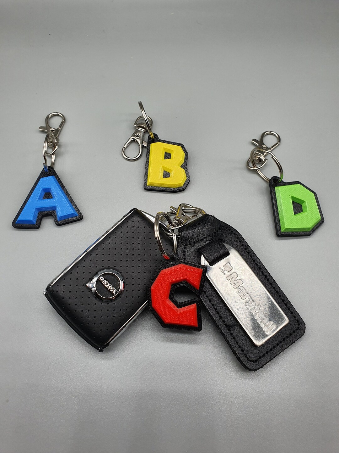 Buy Personalised Initial Keyring, Letter Key Ring, Gifts Under 5, Party ...