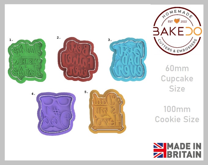 Best Dad Ever Father's Day 3D Printed Cookie Cutter. Best Dad Cookie ...