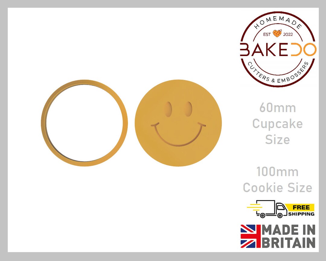 Happy Face / Lightning Eyes Cookie Cutter| Bakedo - Etsy