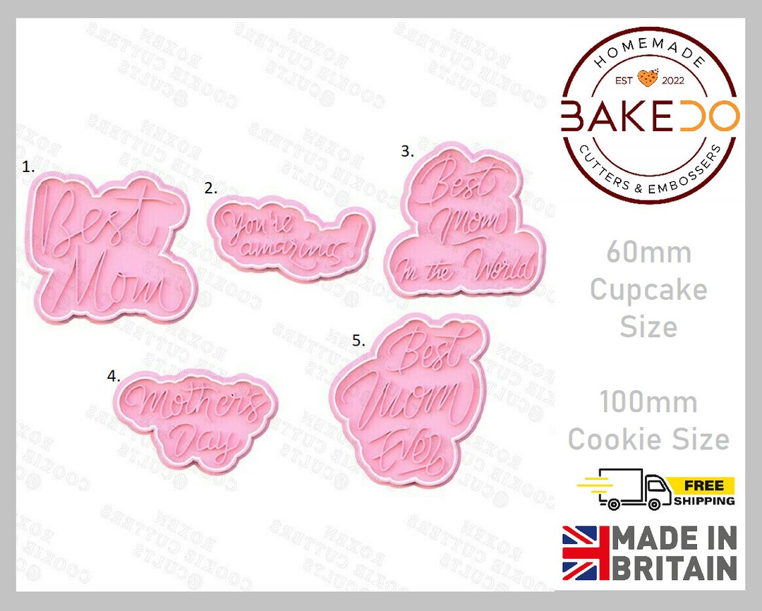 Mothers Day Messages Cookie Cutters - Etsy