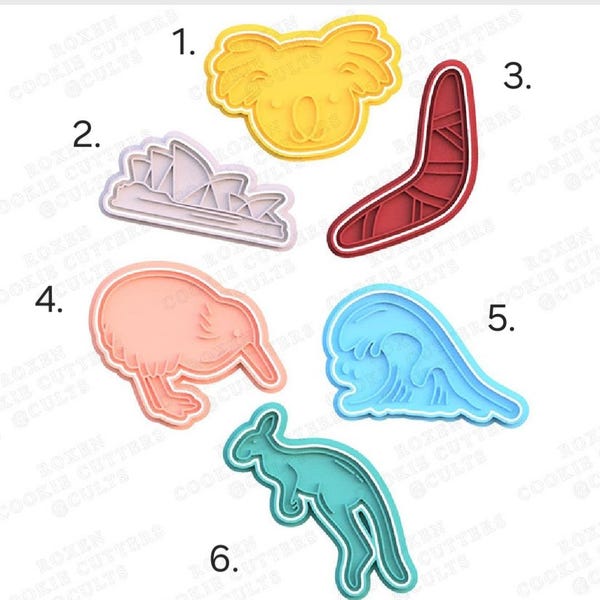 Kangaroo Cupcake Toppers, Australian Party Decorations, Outback Party ...