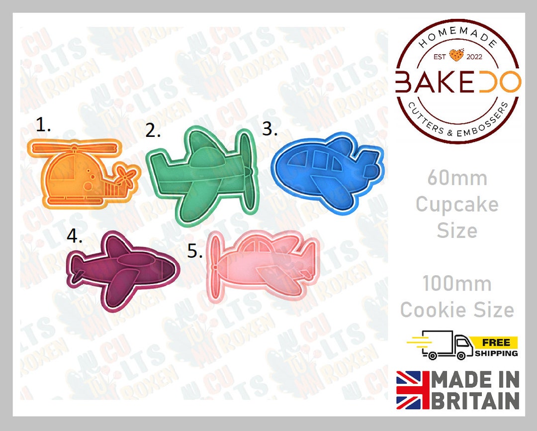 Plane Flight Aero Vintage Shape Cookie Cutter Dough Biscuit Pastry ...