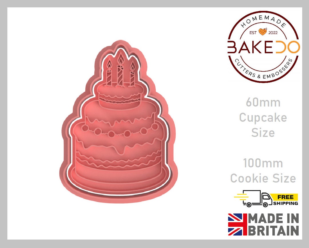 Birthday Cake - Cookie Cutter - Etsy