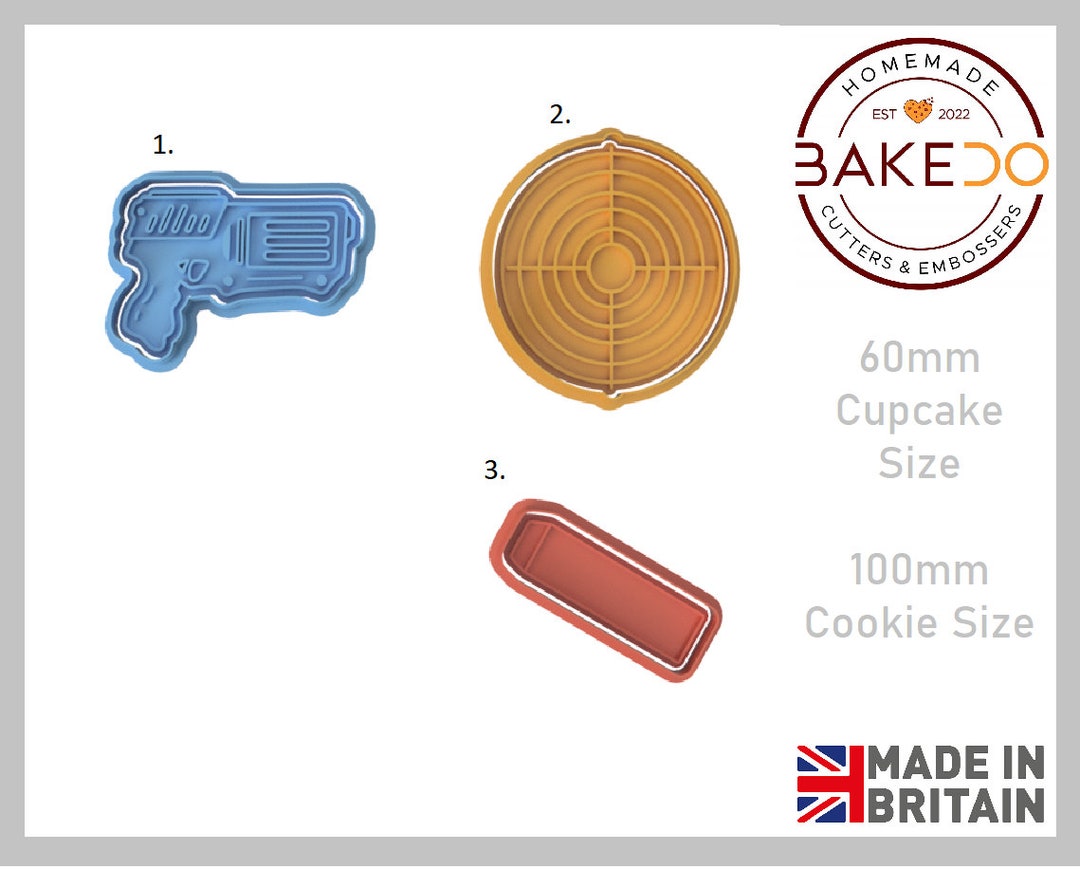 Foam Shooting Guns Cookie Cutters and Stamp - Etsy