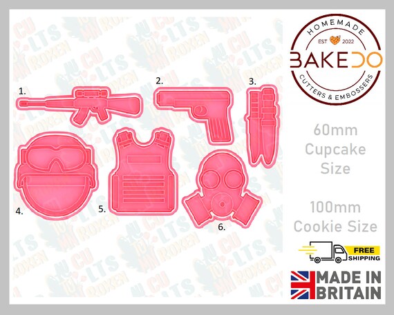 Military Cookie Cutters Army Gun Rifle Helmet Bulletproof Vest - Etsy