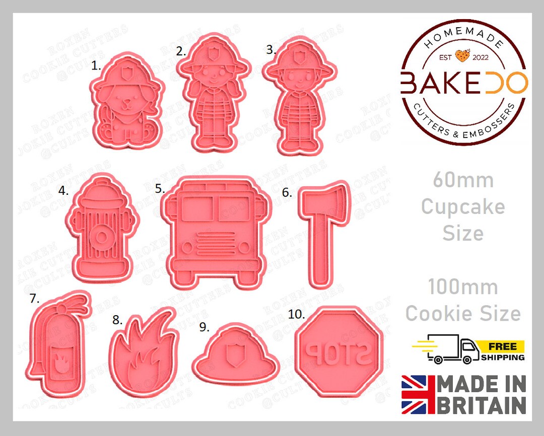 Firefighters Cookie Cutters - Etsy