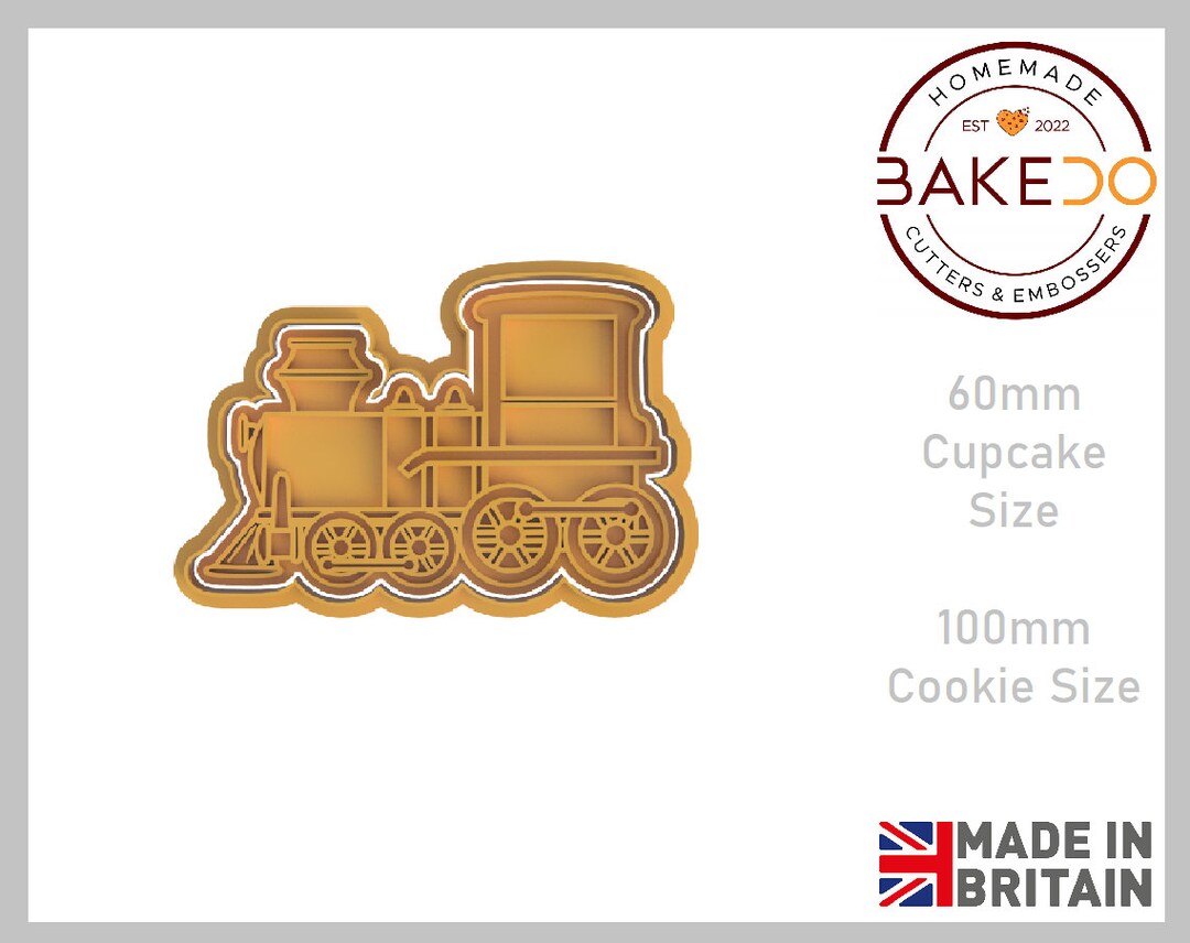 Steam Train Cookie Cutter + Stamp | Bakedo - Etsy