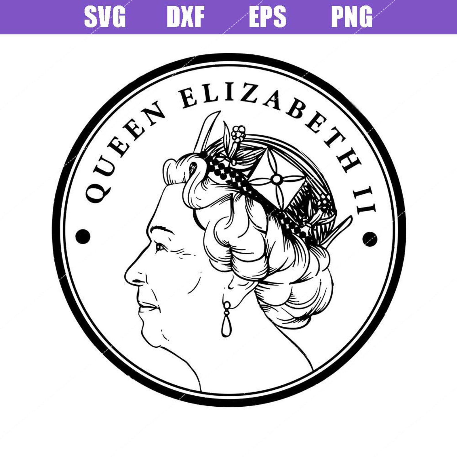 Queen Elizabeth-ii Png and Svg United Kingdom Queen Svg and - Etsy UK