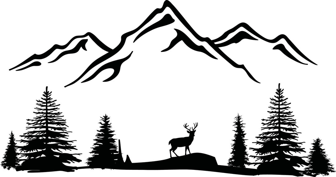 Berge SVG, PNG, EPS. Bäume svg. Wald SVG Cricut. Berg svg Clipart ...