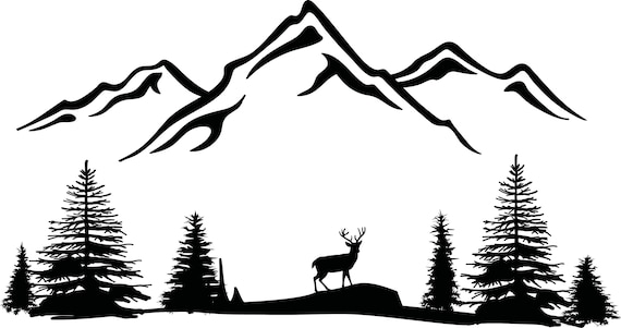 Berge SVG PNG EPS. Bäume svg. Wald Svg Cricut. Berg svg - Etsy.de