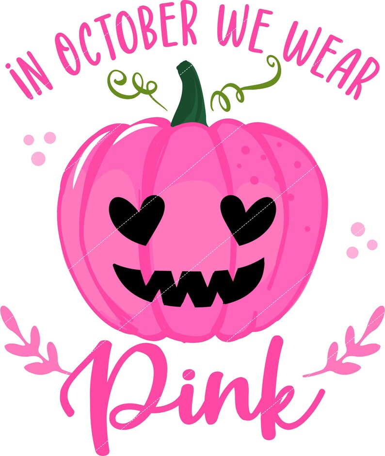 In October We Wear Pink Svg in October We Wear Pink Png in - Etsy