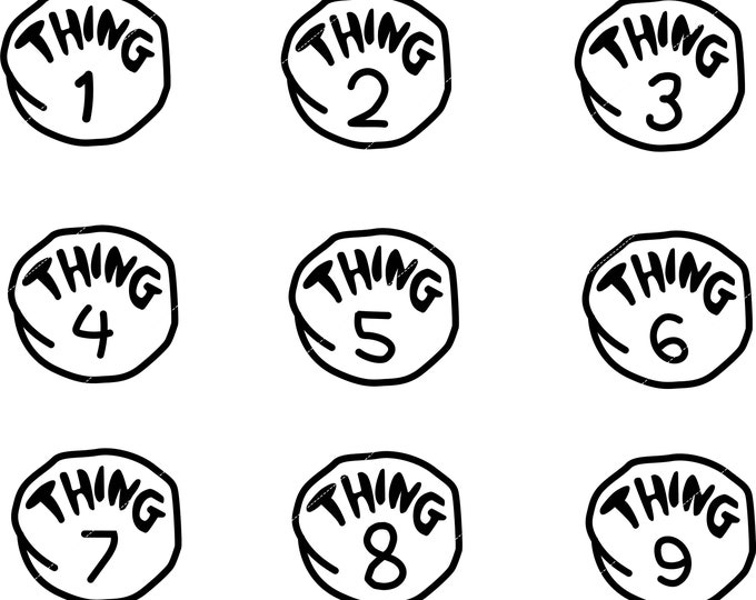 Thing 1 Thing 2 SVG Cut File,thing Svg File for Cricut,thing Mom Svg ...