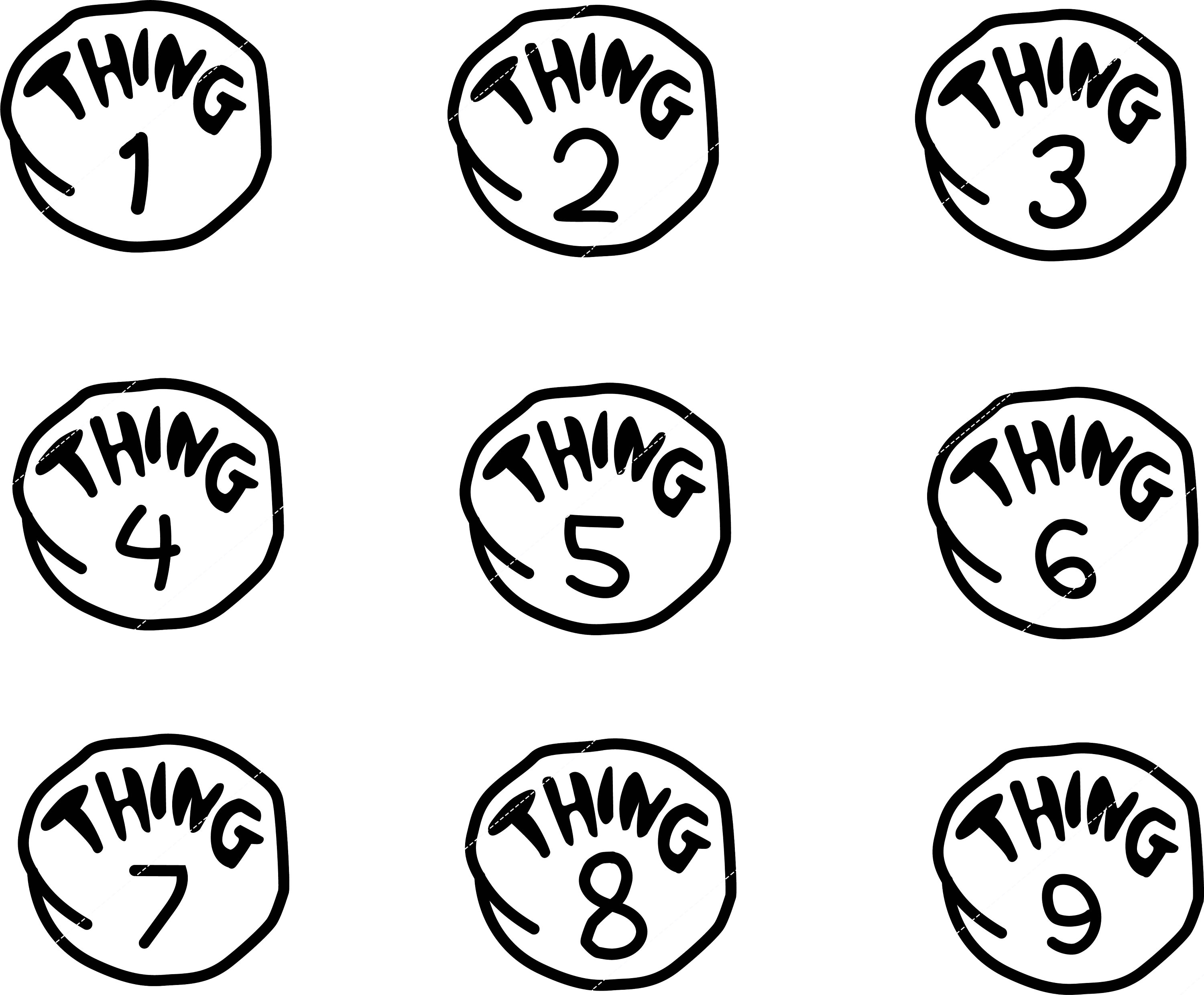 Thing 1 Thing 2 SVG Cut File,thing Svg File for Cricut,thing Mom Svg ...
