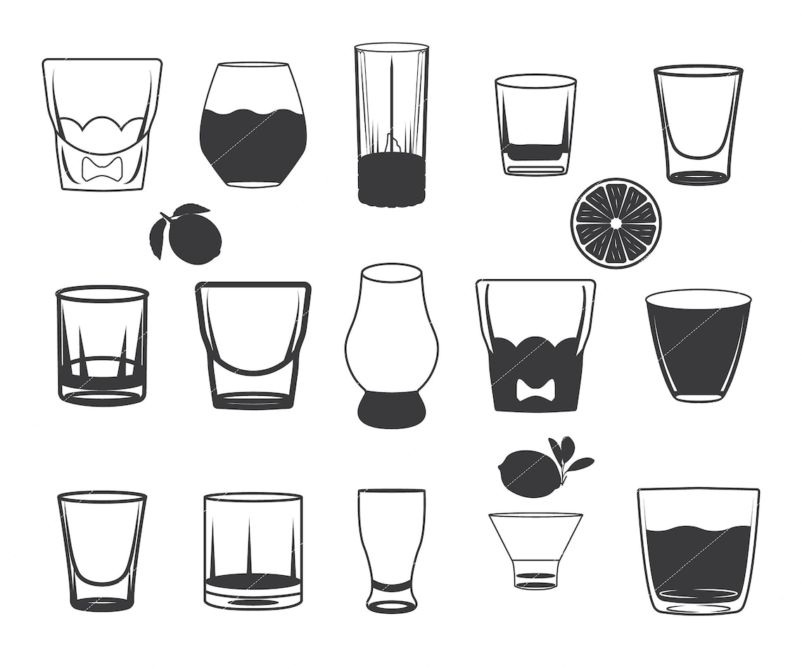 Shot Glasses Svg Bundle I Drinking Svg I Party Svg I Liquor Etsy