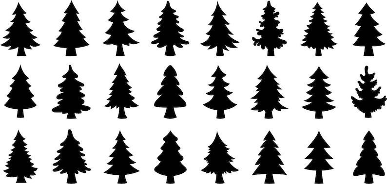 20, Tannenbaum SVG, DXF, Weihnachtsbaum, Fichte, geschnitten Datei ...