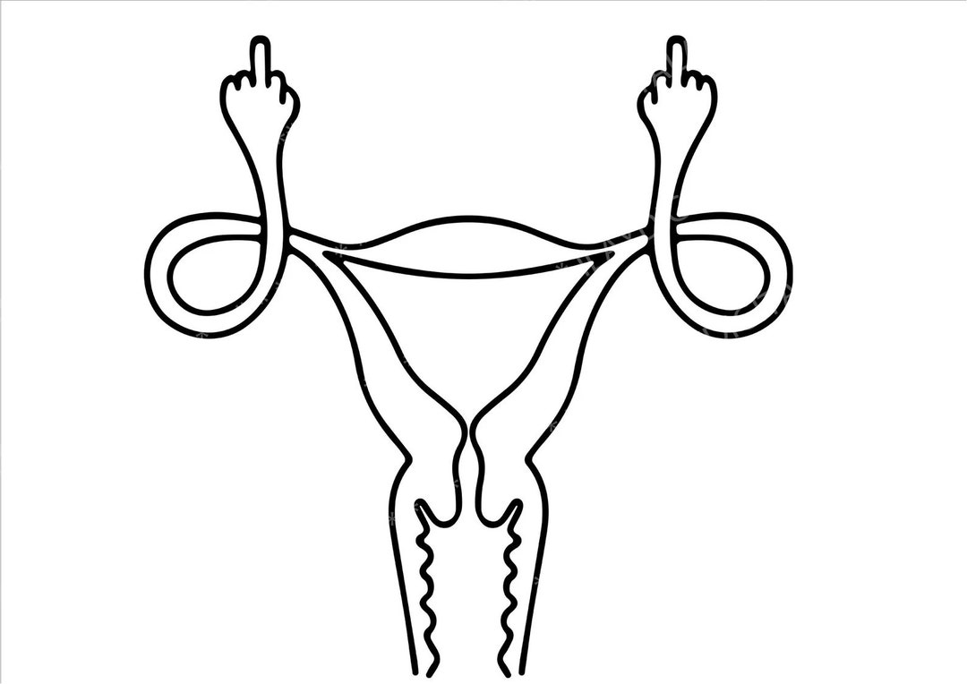 Angry Uterus Middle Finger SVG Cut File for Cricut, Silhouette | Roe V ...