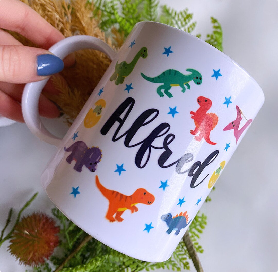 Personalised Dinosaur Mugs - Etsy
