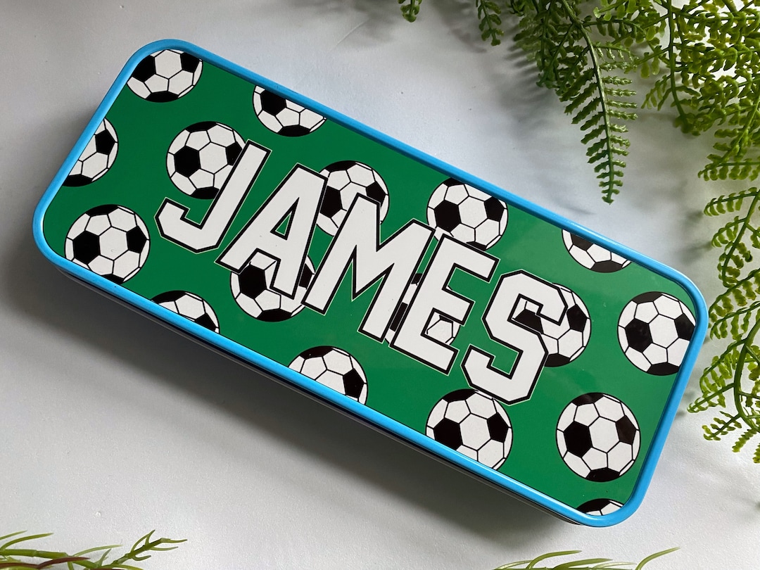 Personalised Football Pencil Tins - Etsy