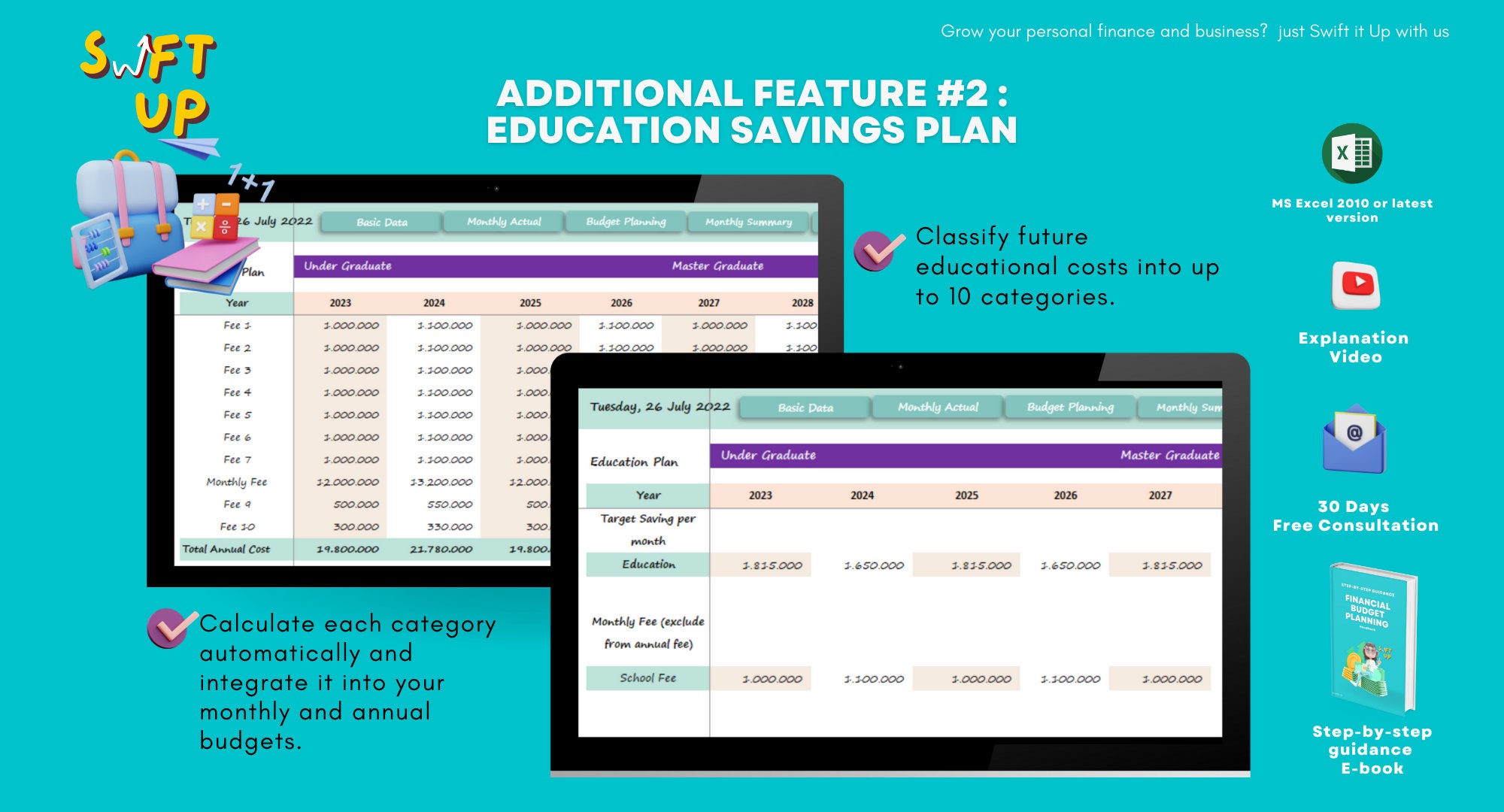Automatic Excel Budget Template 10 Years Personal Budget - Etsy