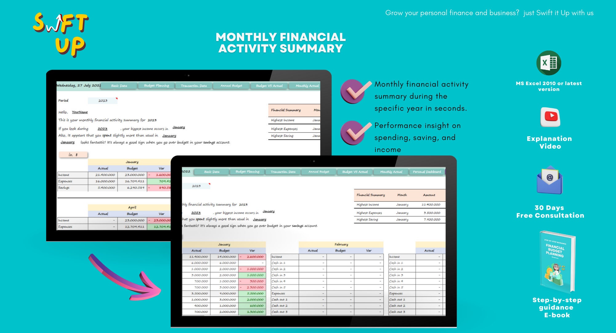Automatic Excel Budget Template 10 Years Personal Budget - Etsy
