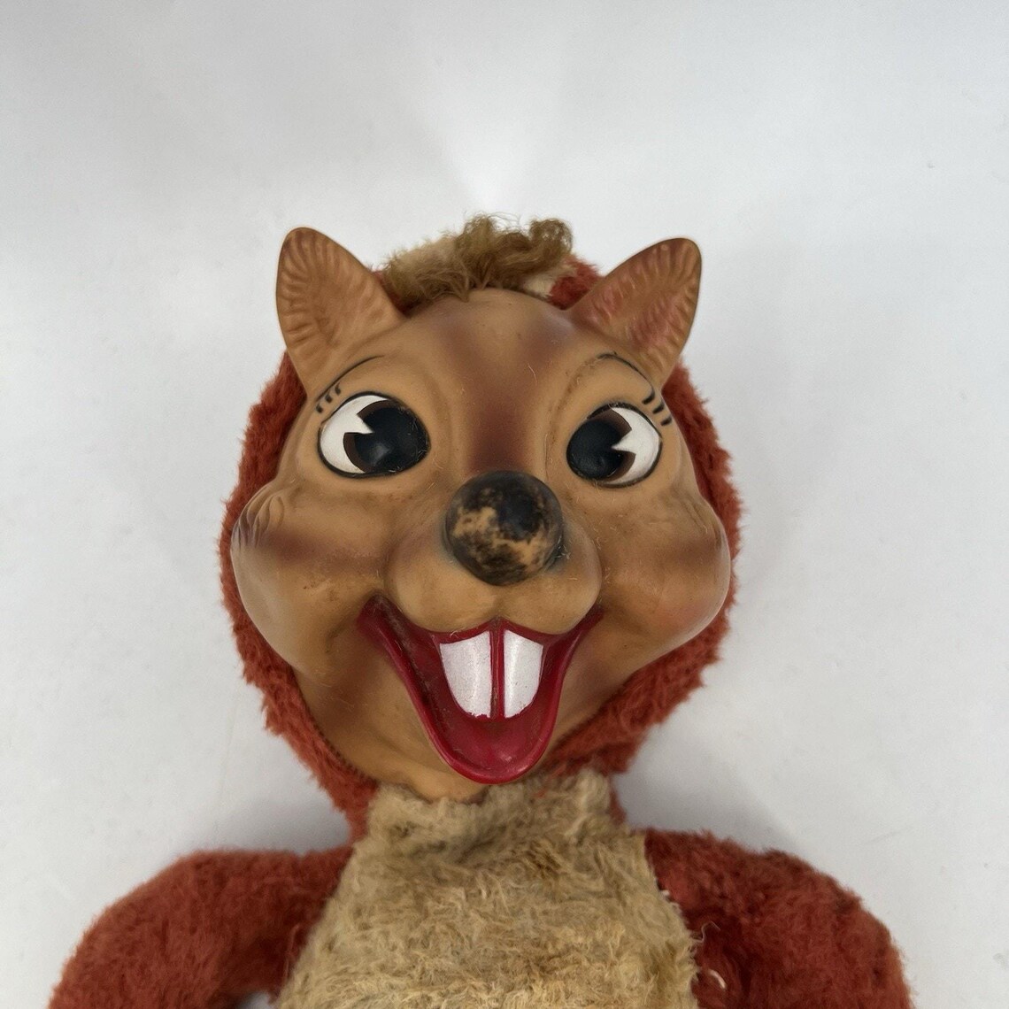 Rare Vintage 1950s Rushton Style Chipmunk Toy Plush Rubber Face Doll ...
