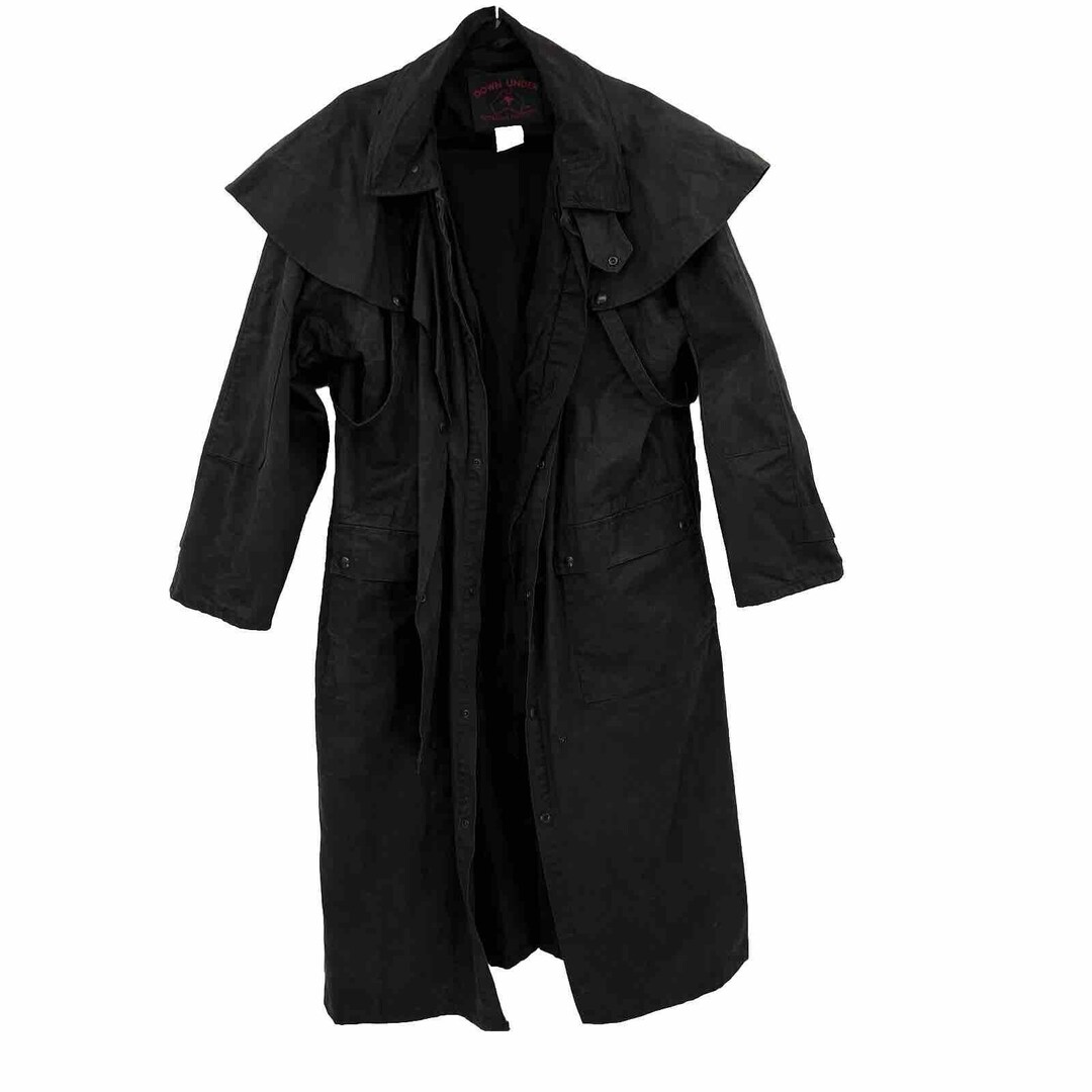 Down Under Trench Duster Oilskin Wax Australian Riding Coat Western Men ...
