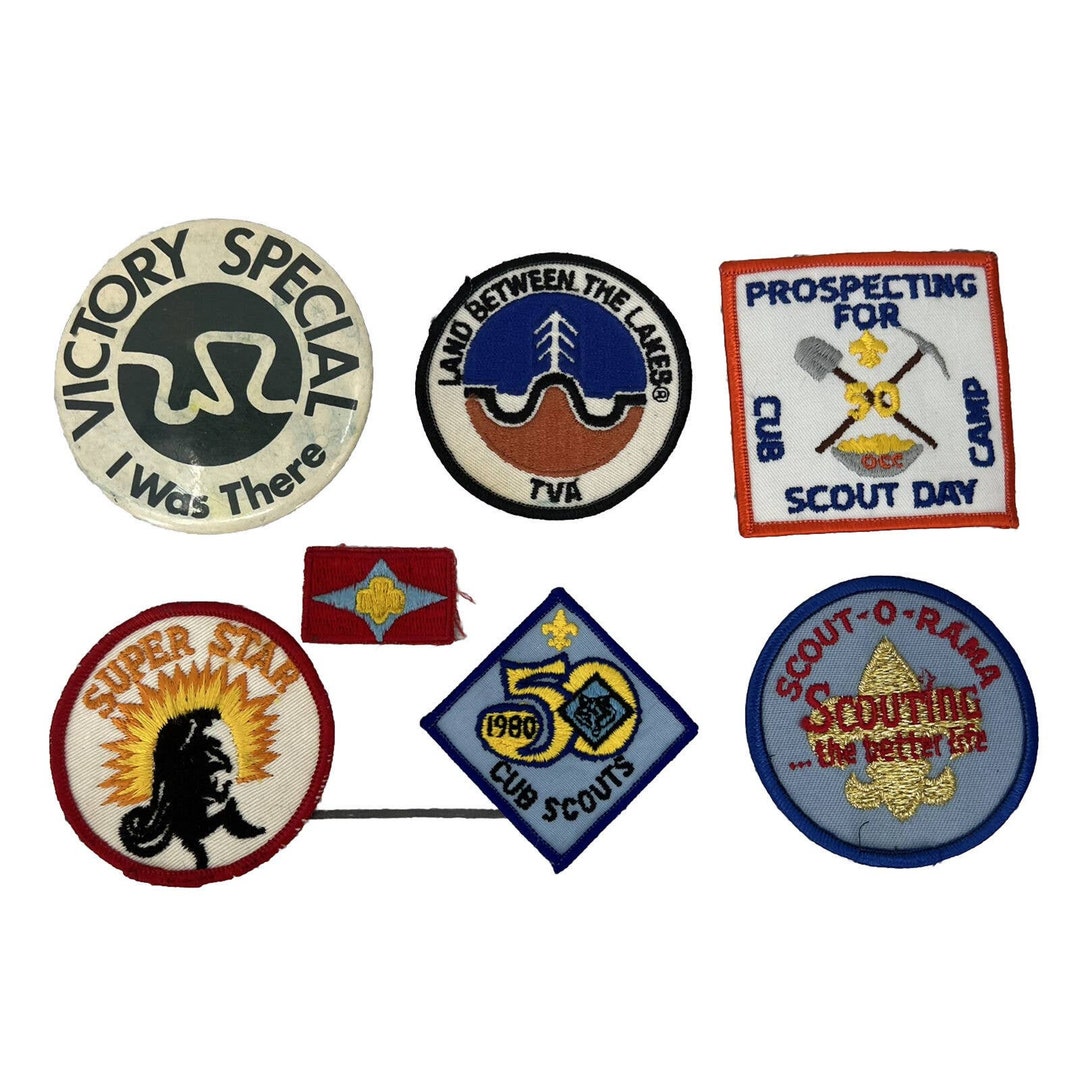 Lot of 6 Vintage Boy Scout Patches and Button Pin 50th Anniversary - Etsy