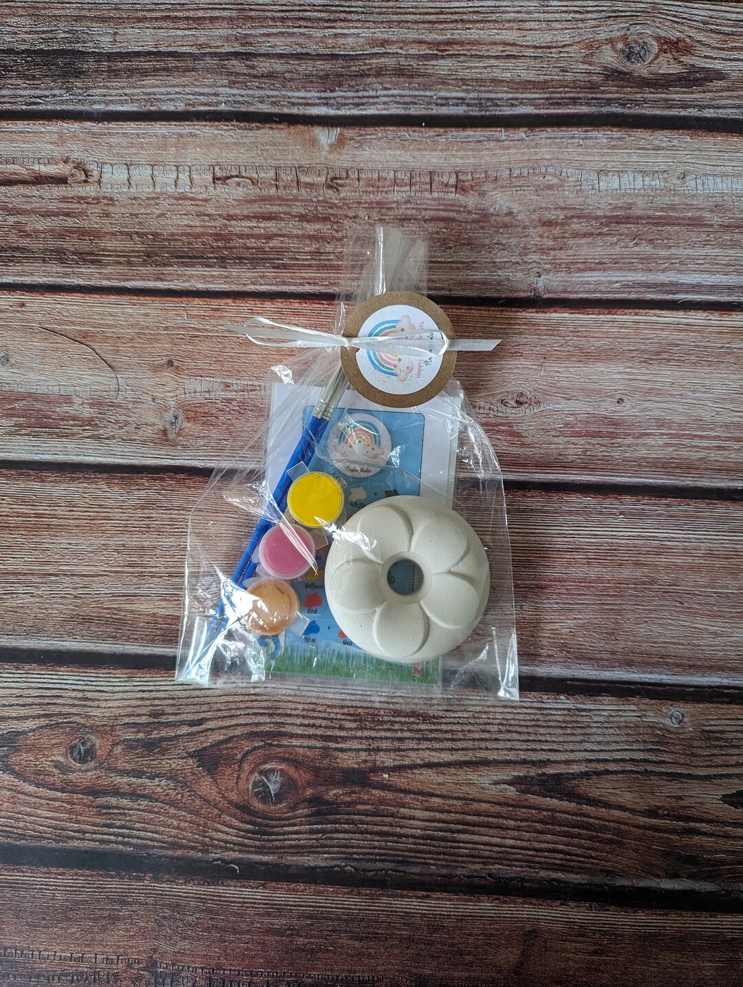 Donut With Toppings Plaster Painting Party Favour Bags. Ready to Paint ...