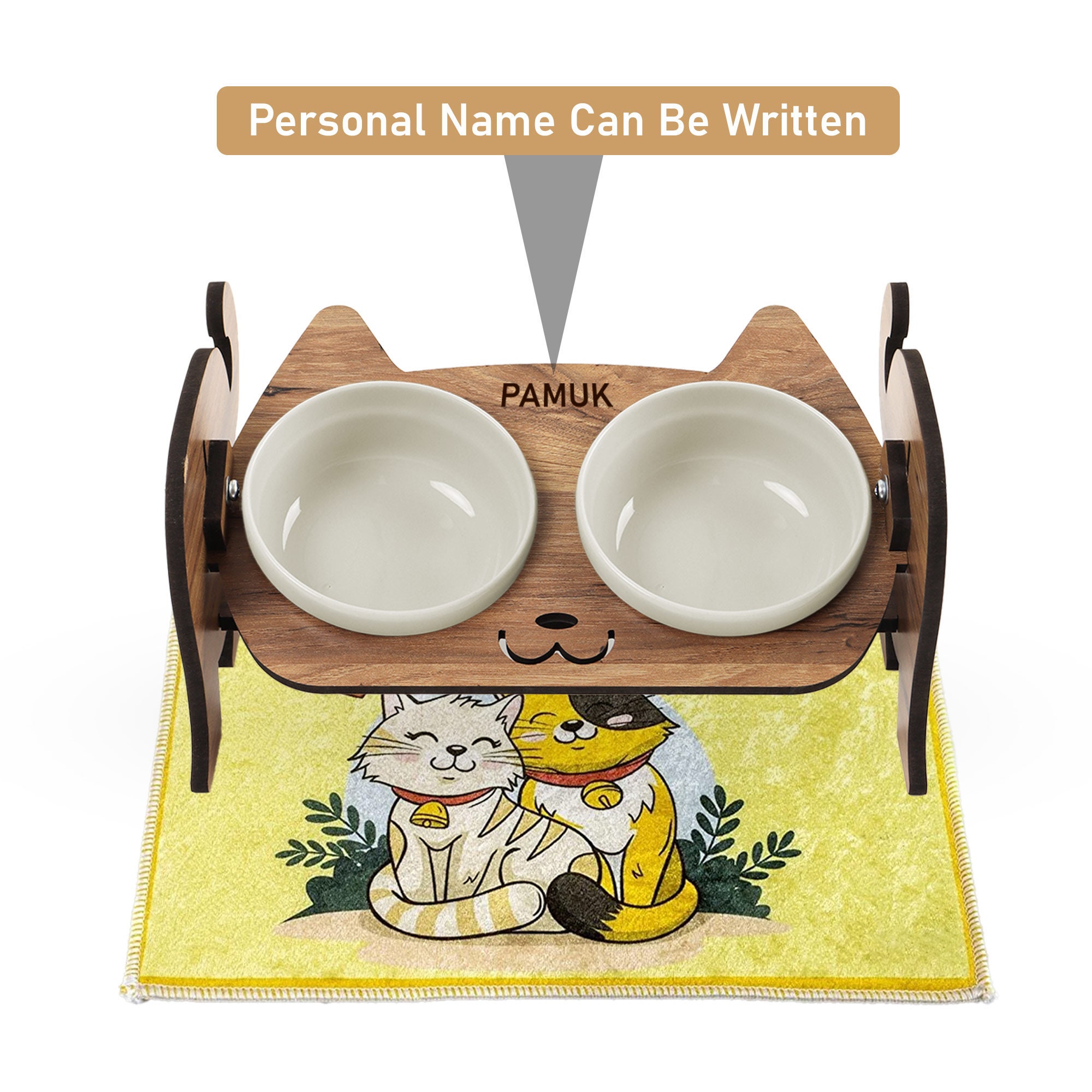 Elevated Customized Pet Food Stand - Etsy