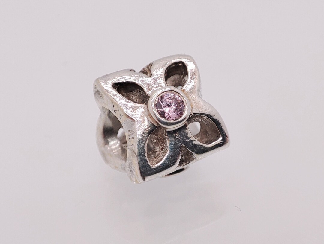 Authentic Pandora Sweet Pea Openwork Flower With Pink CZ Gem 790260PCZ ...