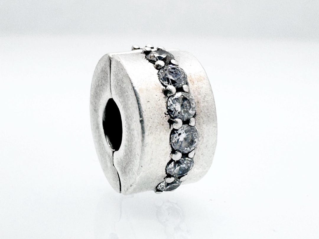 Retired Pandora Shining Path Clip With Clear Zirconia 791972CZ, 925 ...