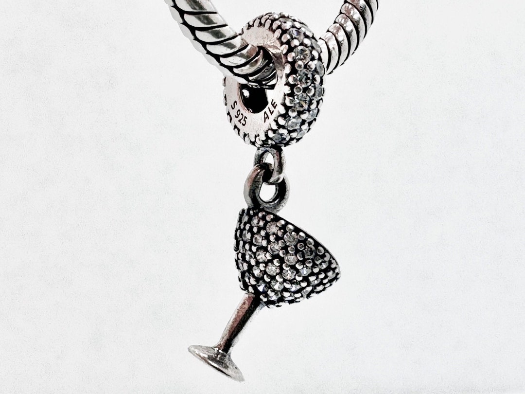 Authentic Pandora Night Out Martini Glass Dangle Charm With Cubic ...