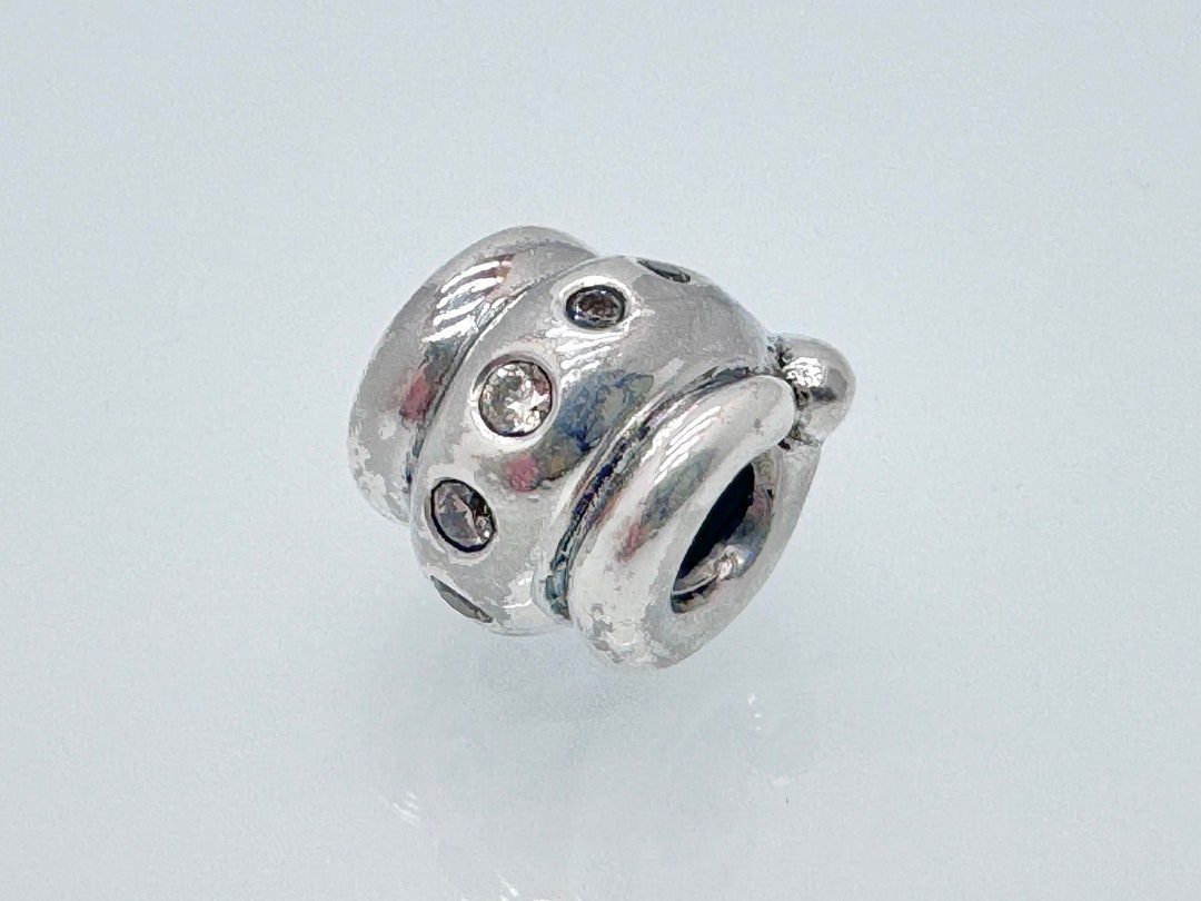 Authentic Pandora Swirl With Champagne Cubic Zirconia 790328CCZ Charm ...