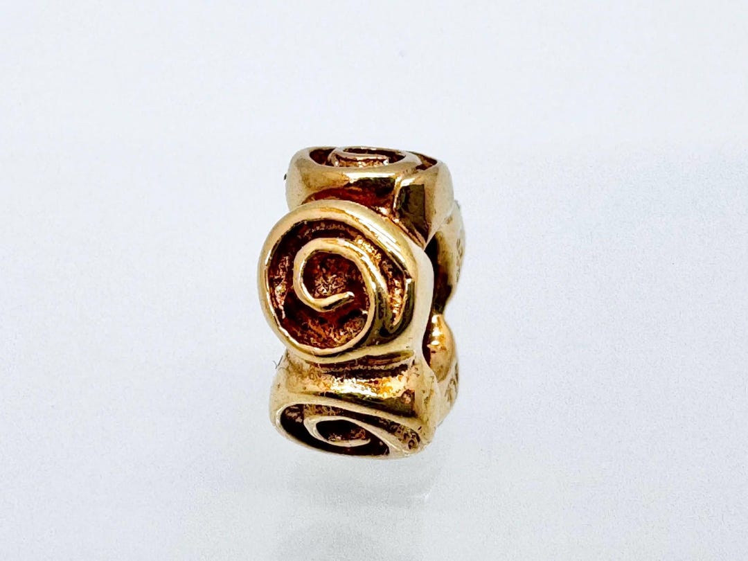 Authentic Pandora Solid 14K Gold Big Roses Spacer Charm 750120, 14K 585 ...