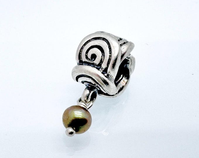 Authentic Pandora Oxy Swirl Dangle Charm With Green Pearl 790281GRP ...