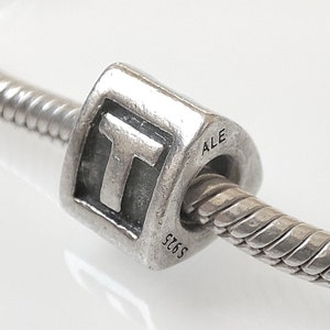 Authentic Pandora Alphabet Letter Charm, Pre-owned Retired Rare Pandora ...