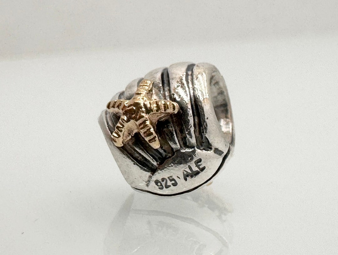 Authentic Pandora Sea Shell With Starfish Nautical Charm 790249, 14K ...
