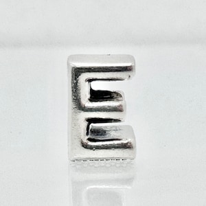 Authentic Pandora Letter E Alphabet Charm 797459 Sterling Silver ...