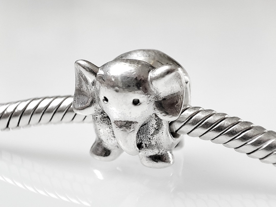 Authentic Pandora Lucky Elephant 790480 Charm, Sterling Silver Pre ...
