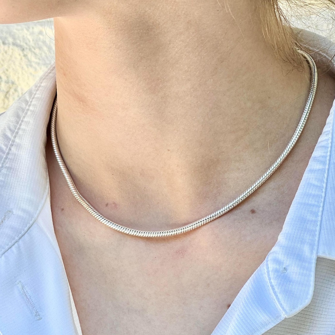 Authentic Pandora Chain Necklace, 925 Sterling Silver Pre-owned Vintage ...