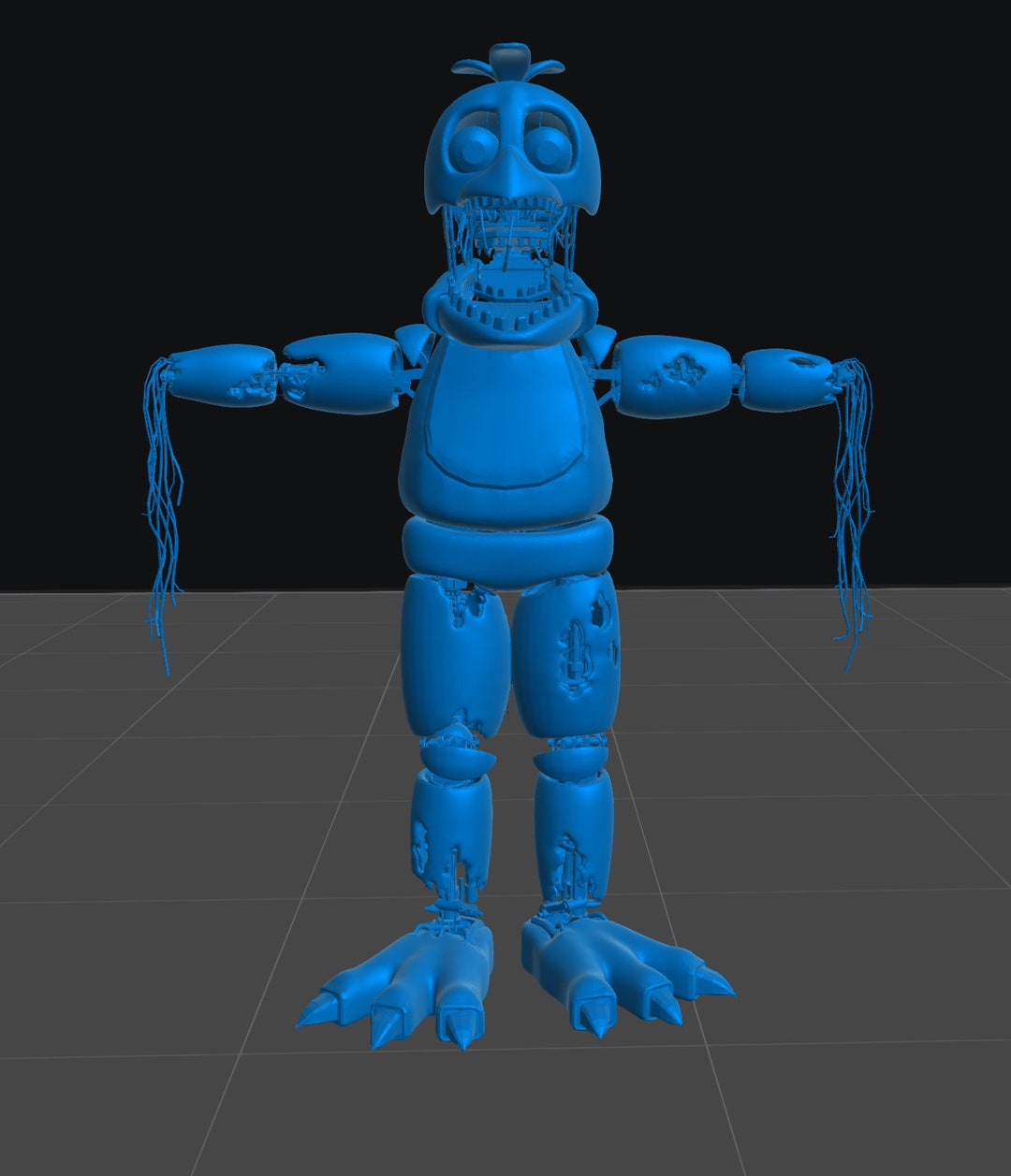 Withered Chica Five Nights at Freddy's FNAF / Animatronic STL Files for ...