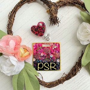 Badge Buddy, Customizable Badge Buddy, Ombre Glitter Badge Buddy ...