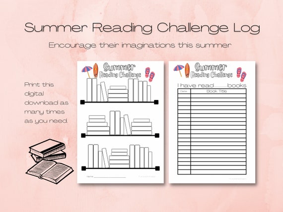 Summer Reading Challenge Log - Etsy