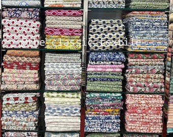 Indian Hand Block Print Soft Fabric by the Yard, 100 % Pure Cotton Voile Fabric for Dress Making ...