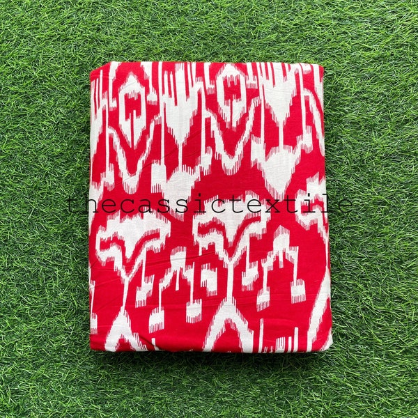 Red Ikat Fabric - Etsy