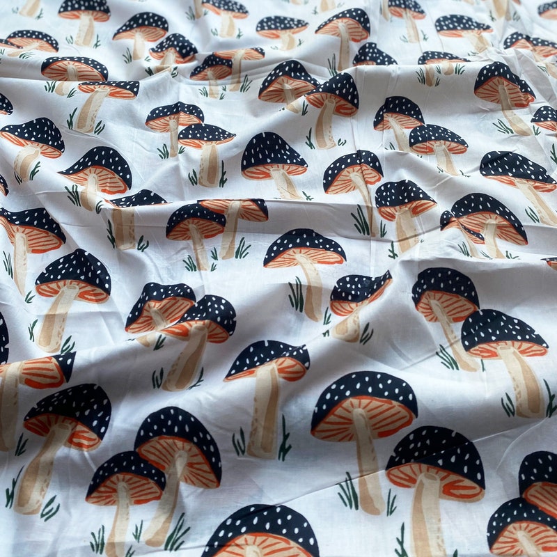 Mushroom Fabric - Etsy