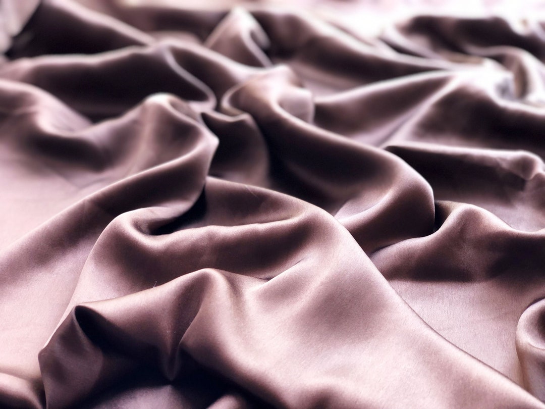 High Quality Silky Satin Back Crepe, Cery, Very Dark Chocolate Brown ...