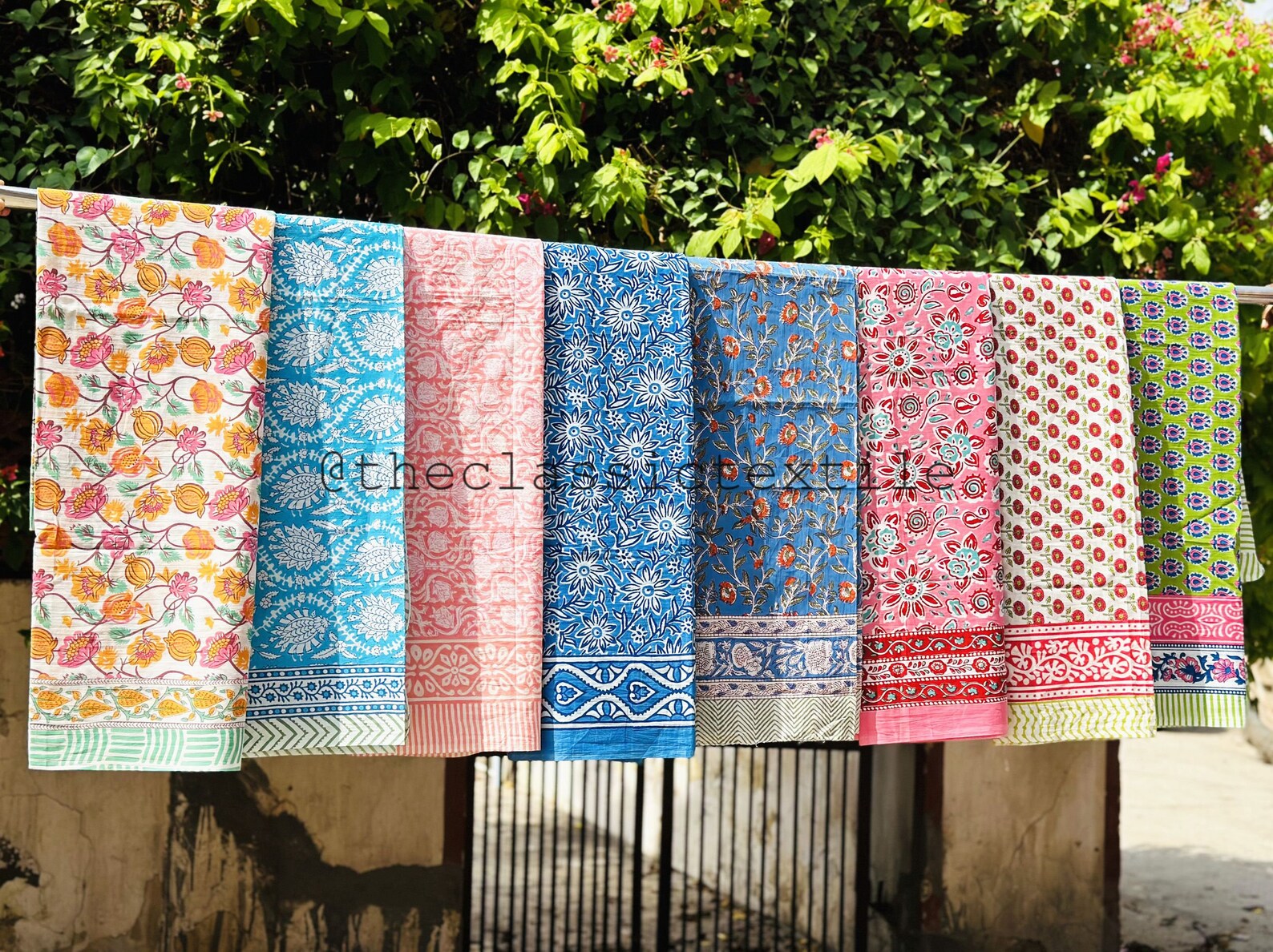 Soft Summer Pareo Indian Hand Block Print Cotton Sarong Assorted Lot ...