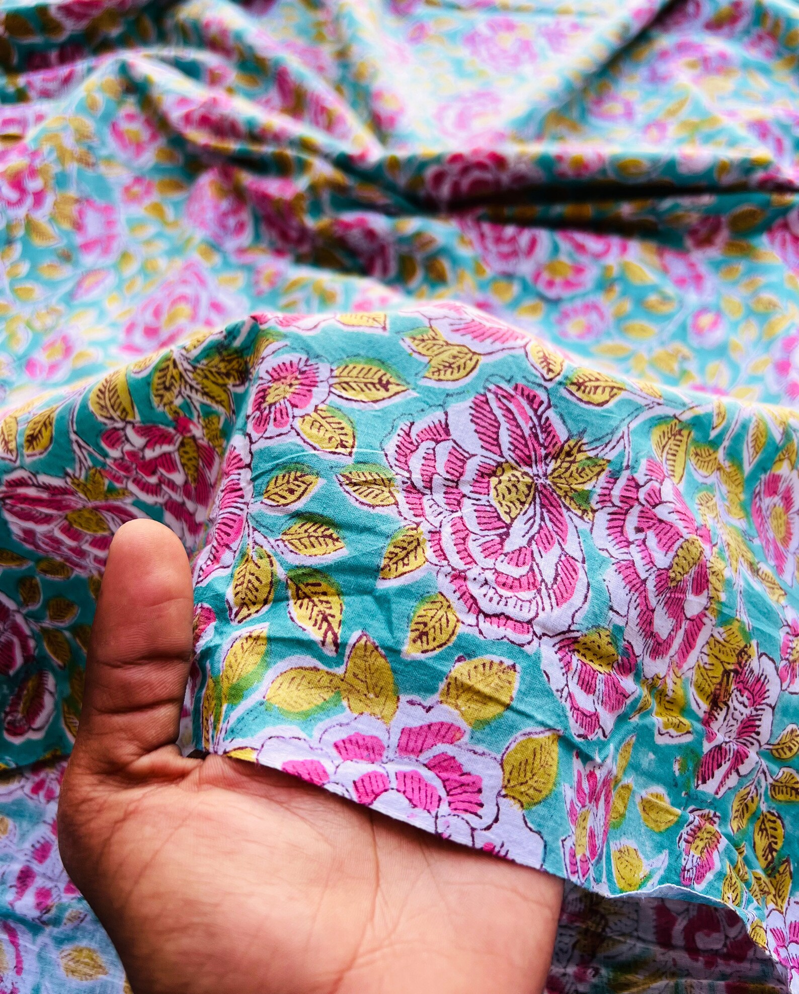 Hand Block Print, Floral Print, Soft Cotton Fabric, Fabric Modern ...